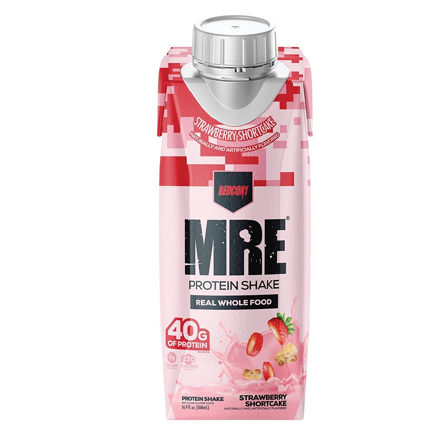 Redcon1 MRE Ready To Drink Protein Shake Strawberry Shortcake - Case of 12 | Buy Now in ...