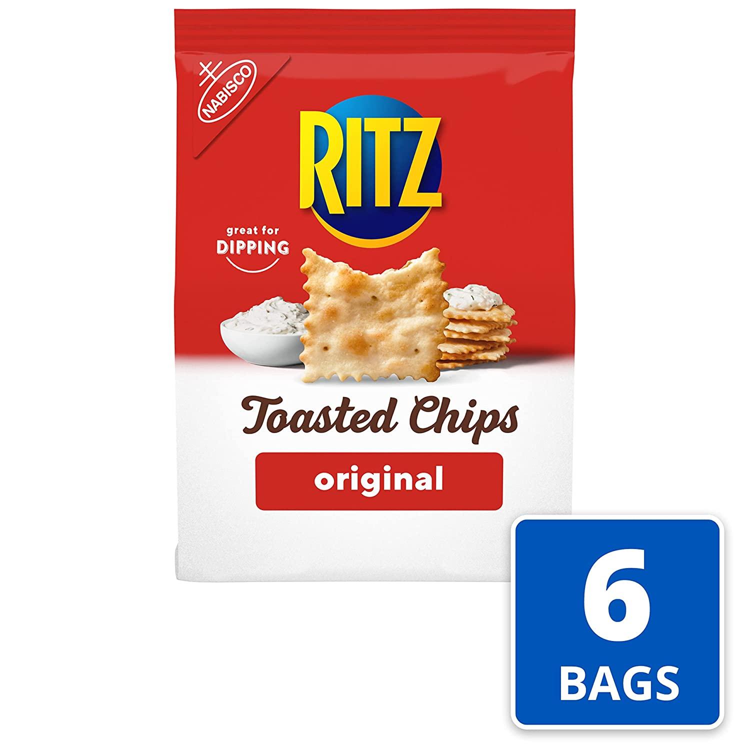 RITZ Original Toasted Chips Crackers - 6-Pack, 8.1 oz Bags | Buy Now ...