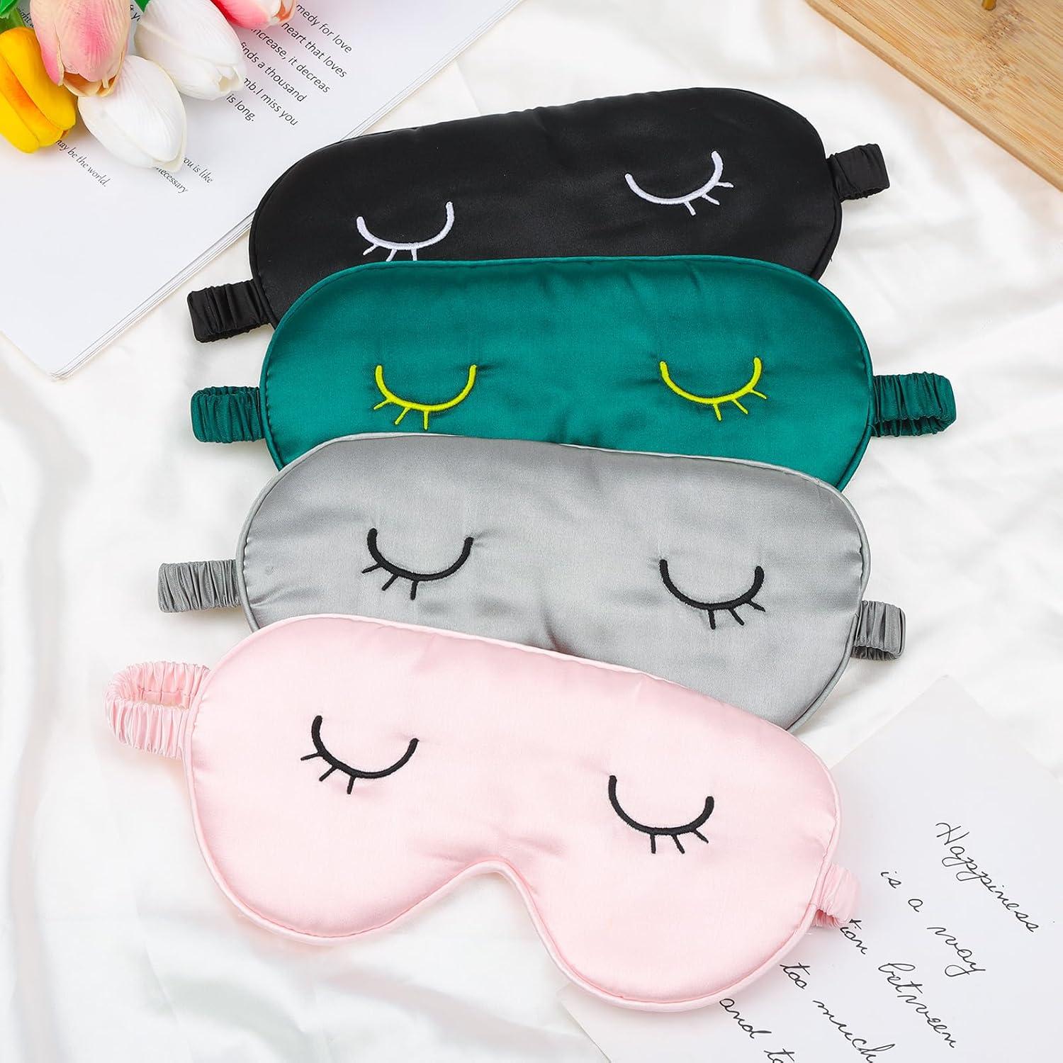 Angelika Shalala 4-Piece Sleep Mask Set for Women & Kids - Soft Funny ...