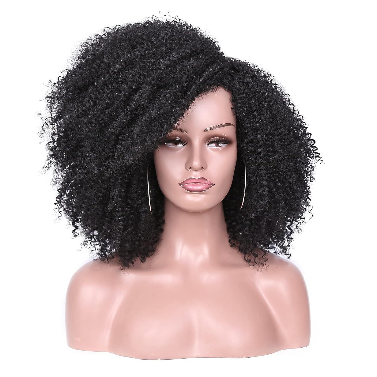 Lady Miranda Afro Short Kinky Synthetic Curly Wigs for Black Women - Natural and Stylish | Buy ...