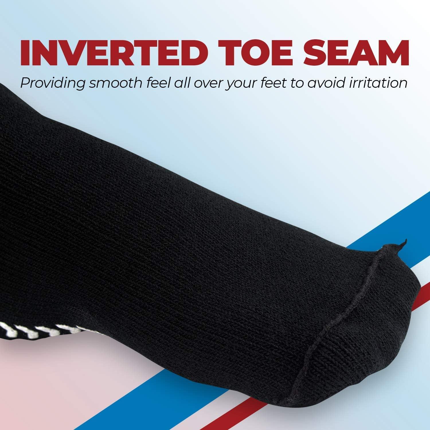 Extra Wide Hospital Socks for Swollen Ankles & Feet - Diabetic Socks (4 ...