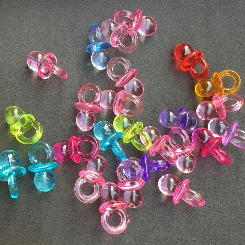 50Pcs Mini Pacifier Cake Decorations - Baby Shower & Birthday Party DIY ...