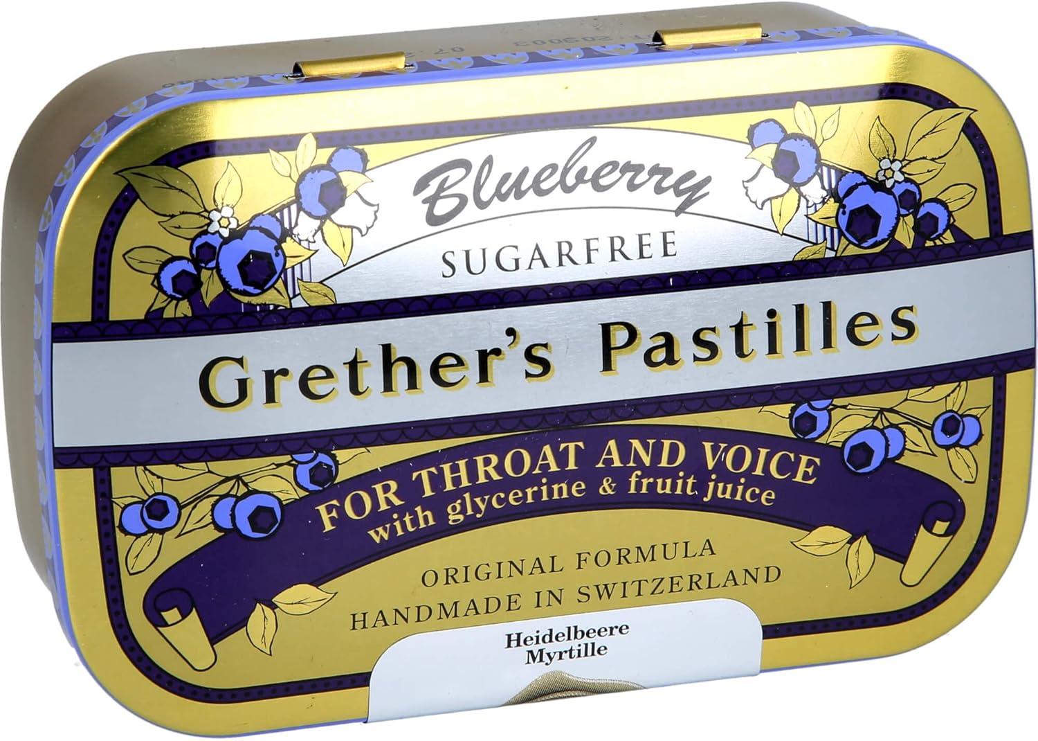 Buy GRETHERS Blueberry Sugar-Free Pastilles 110g - Delicious ...