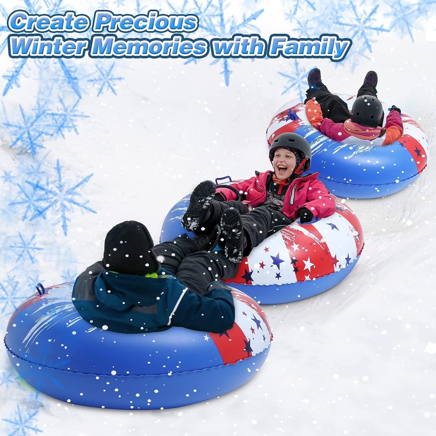 49 Snow Tube for Kids and Adults - Heavy Duty Inflatable Winter Sled ...