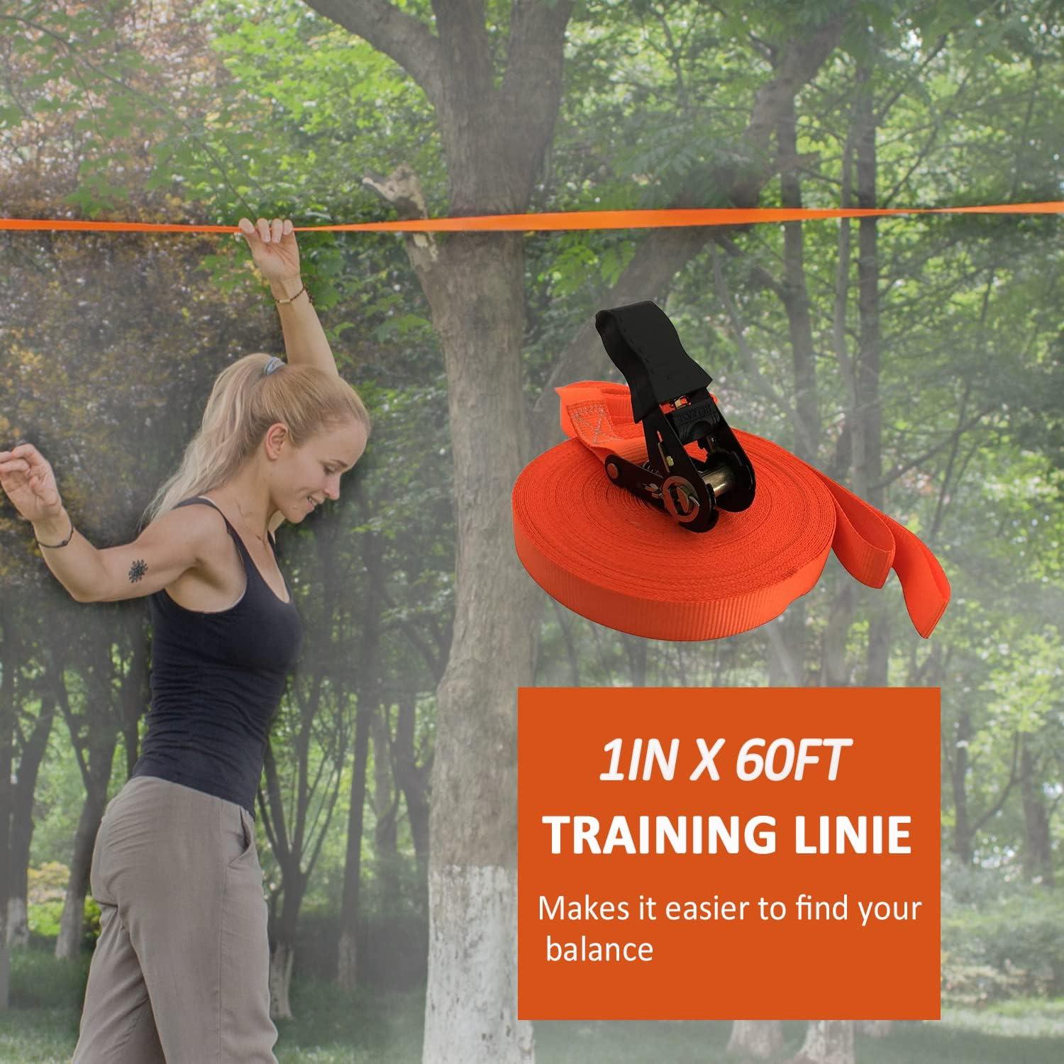 Autofonder Slackline Kit - 250lbs Weight Capacity - Perfect for Adults ...