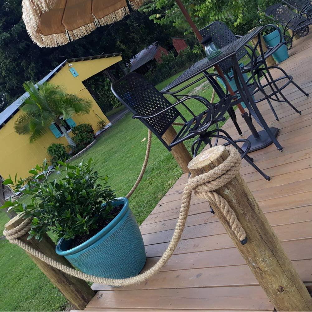 Aoneky 1 inch Jute Rope - Twisted Hemp for Crafts, Climbing, Hammock ...