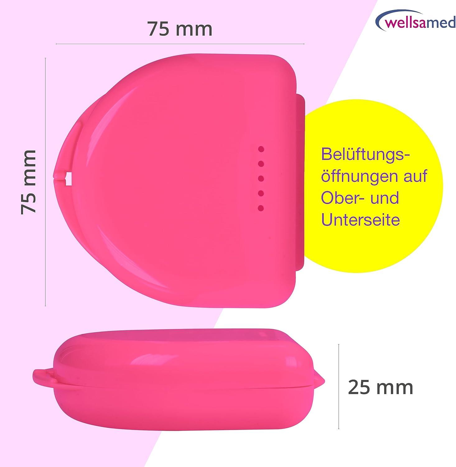 Wellsamed Orthodontic Splint Box Classic - Pink | Ideal Storage for ...