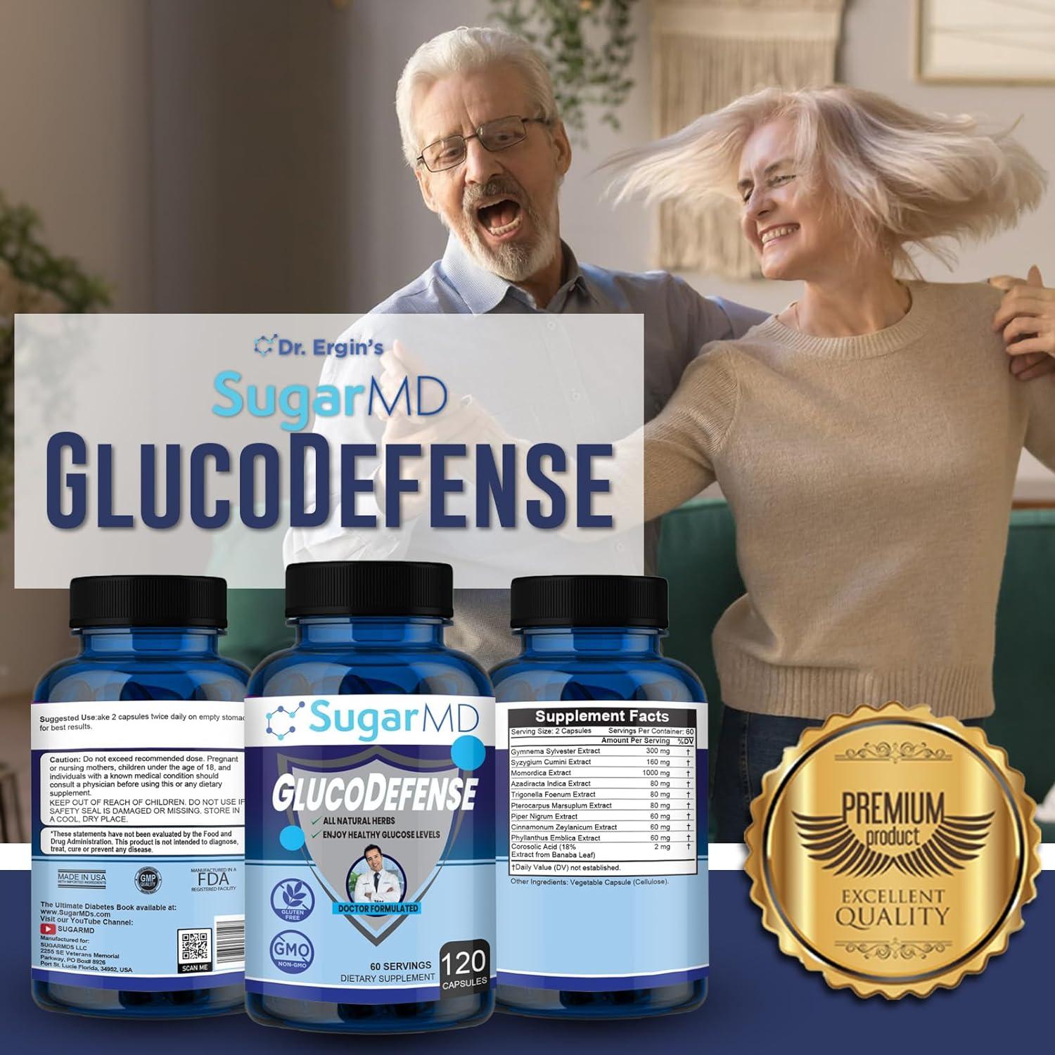 SugarMD GlucoDefence Advanced Glucose Support - 120 Capsules by Dr ...