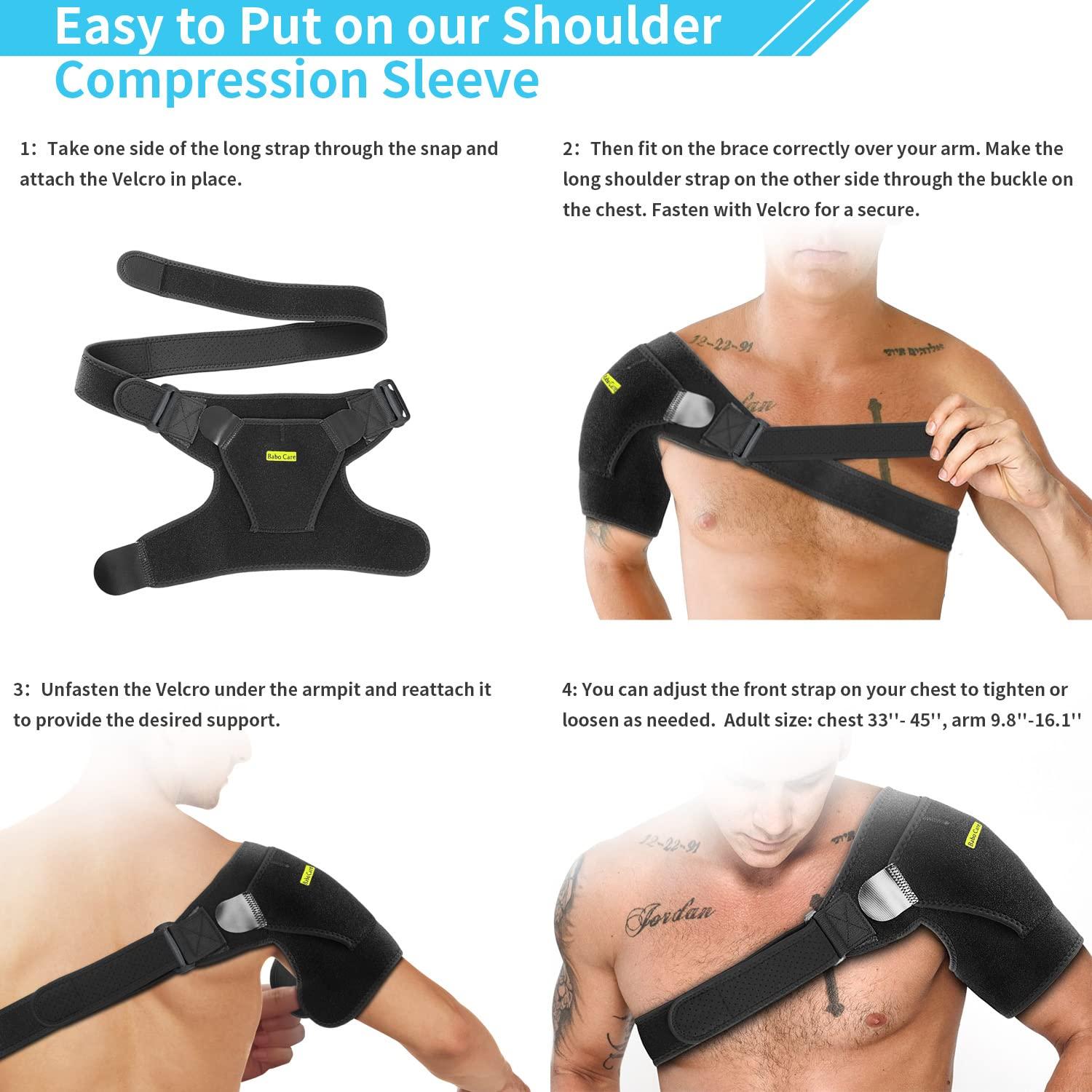 Shoulder Stability Brace with Pressure Pad - Breathable Neoprene ...
