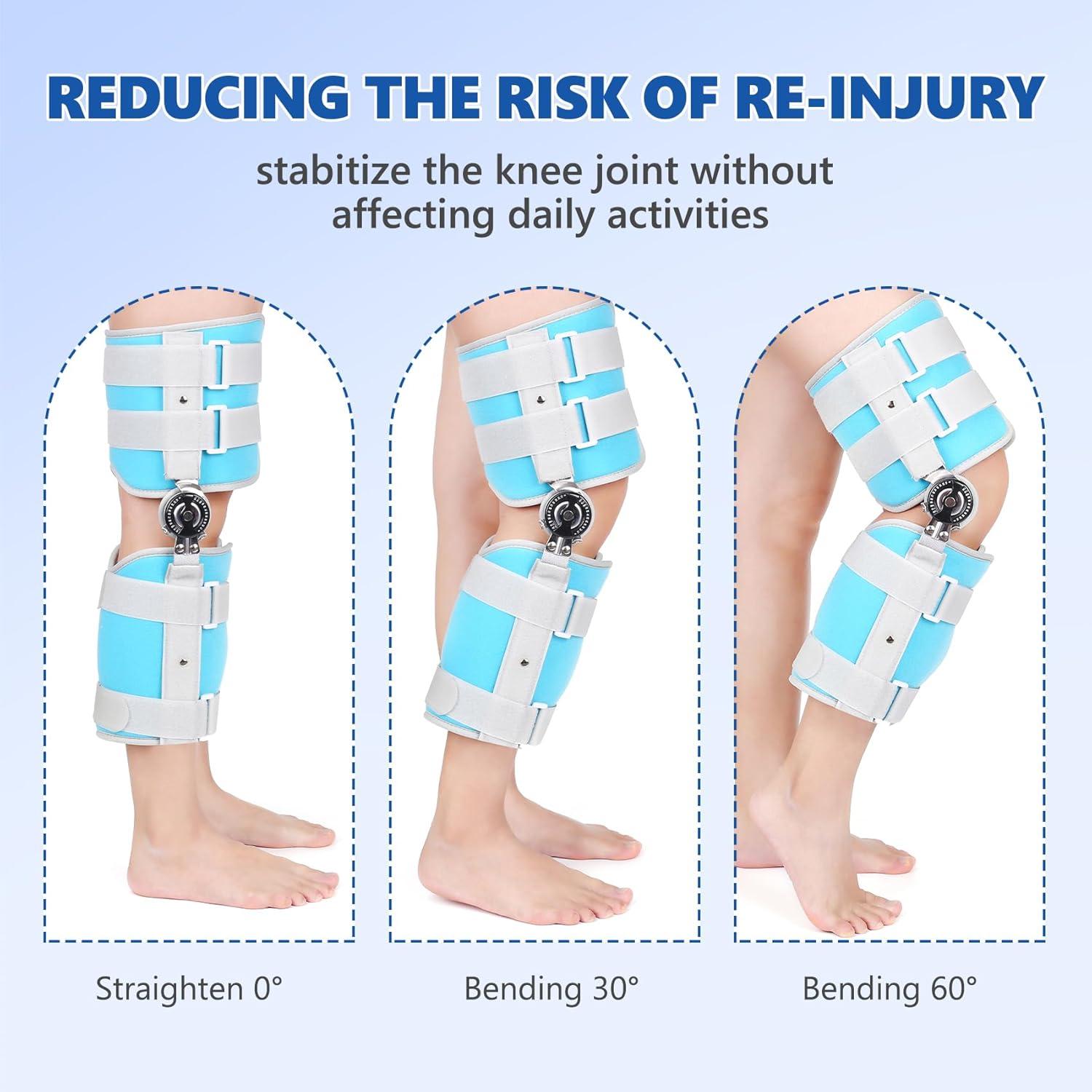 Kids Hinged Knee Brace - Toddler Knee Immobilizer with Stabilizers for ...