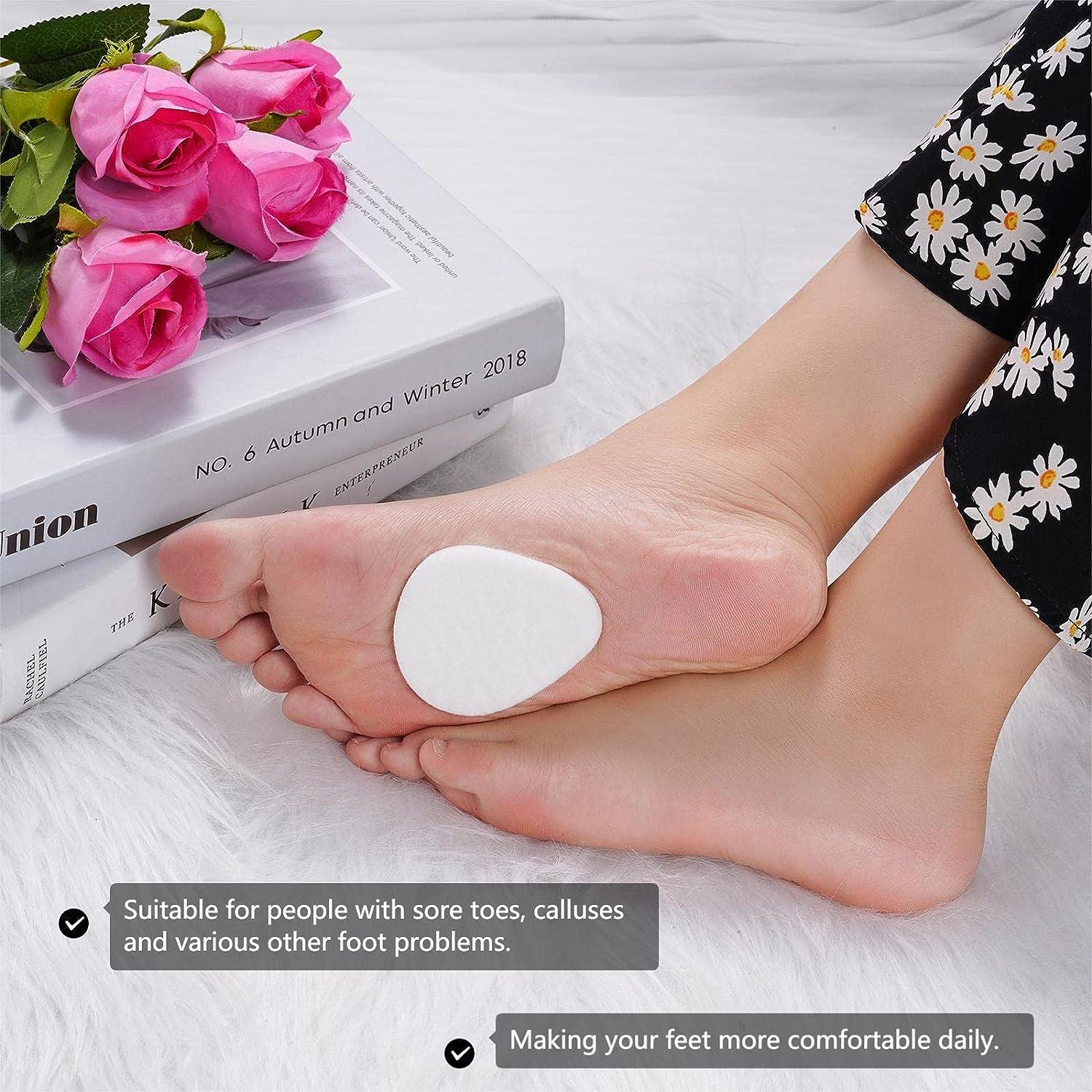 Sucrain Metatarsal Felt Feet Pads - 40 Pieces | Foot Pain Relief ...