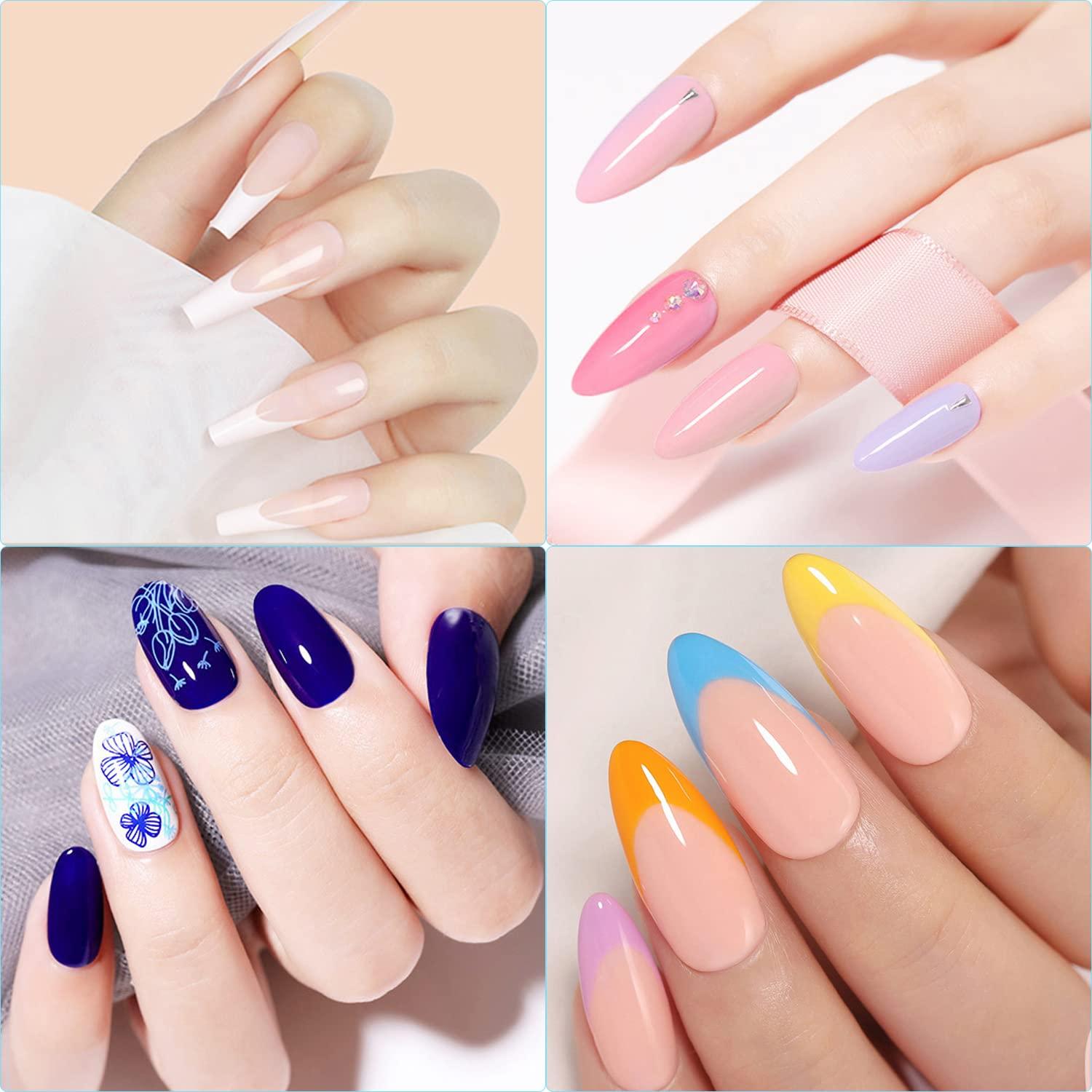 Horseshoe Nail Extension Forms - 200 PCS Gold Polygel Nail Forms for ...