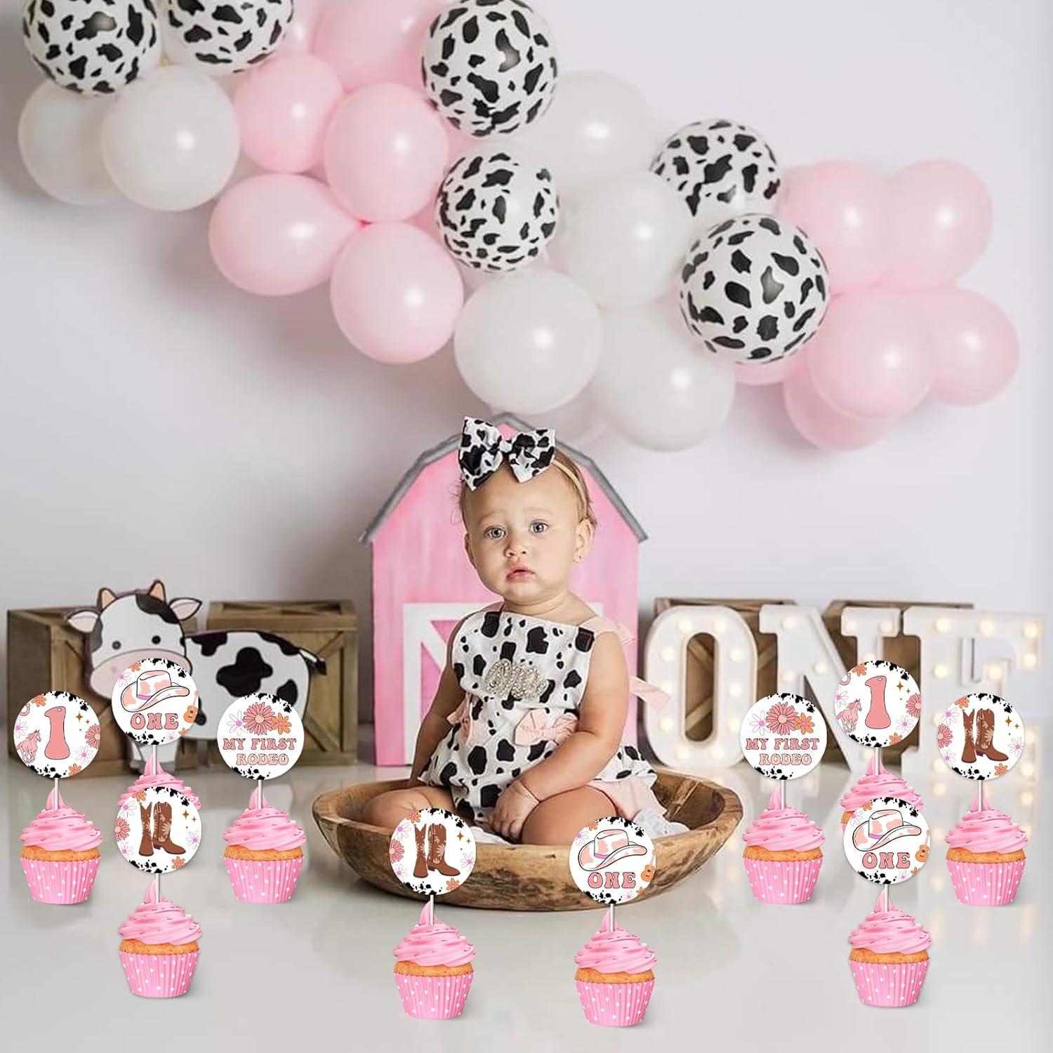 Fangleland 24Pcs Cowgirl 1st Rodeo Cupcake Toppers My First Rodeo ...