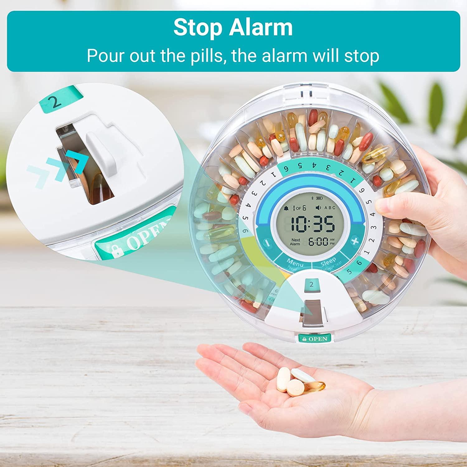 Zoksi Bluetooth Smart Automatic Pill Dispenser - 28 Compartments ...