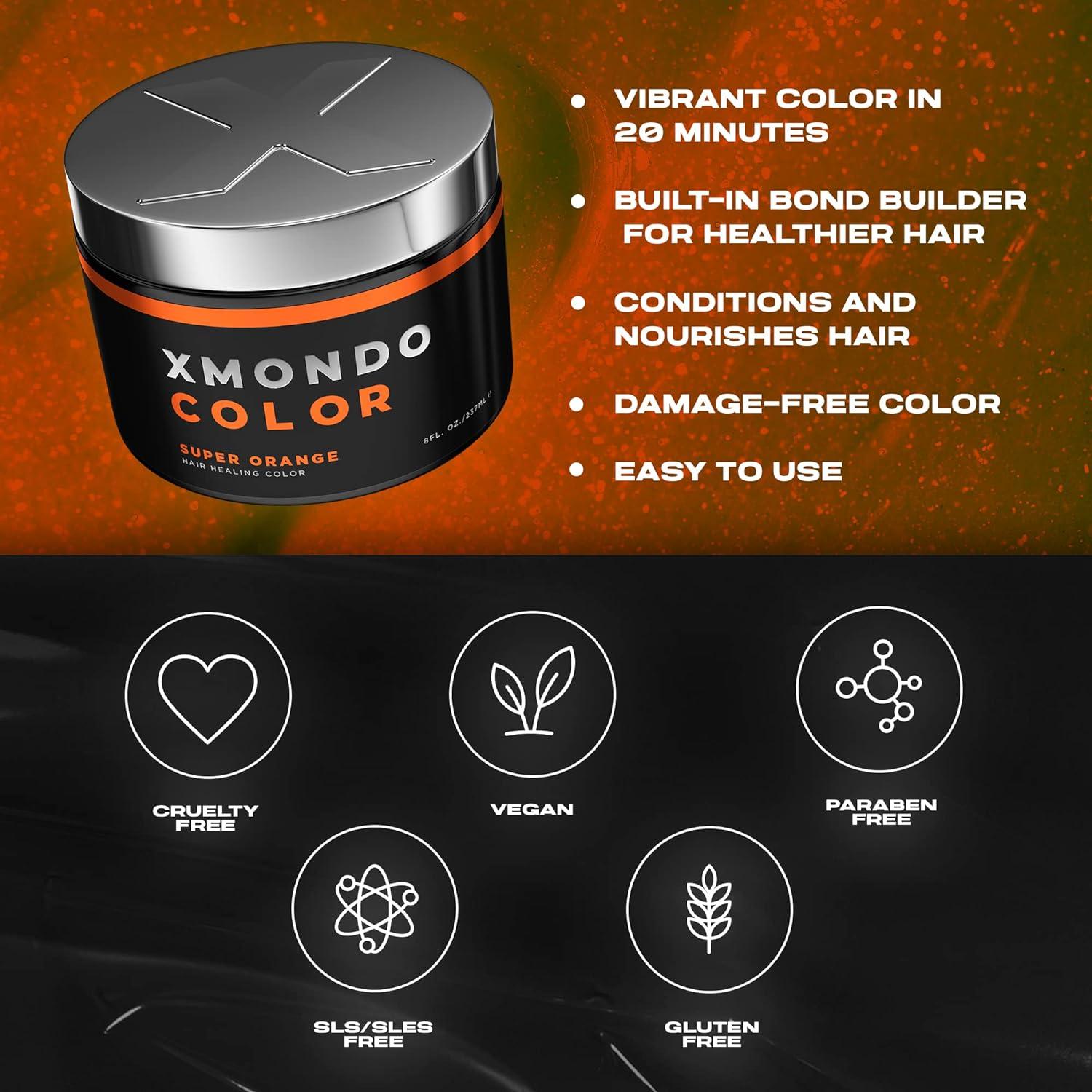 XMONDO Color Super Orange Hair Healing Semi Permanent Color - 8 Fl Oz ...