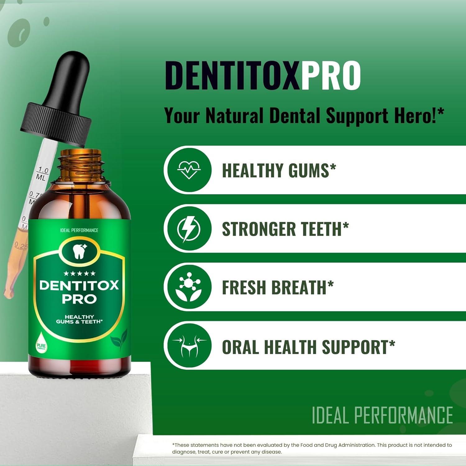 Ideal Performance Dentitox Pro Drops for Healthy Teeth and Gums - 3 ...