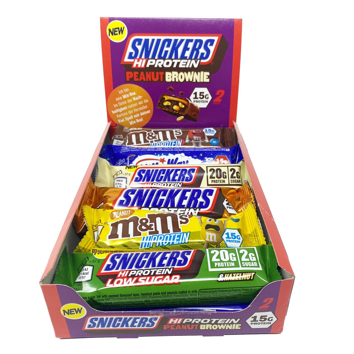 Snickers Mars M&M Bounty Milky Way Protein Bar Mix Box - 12 Bars ...