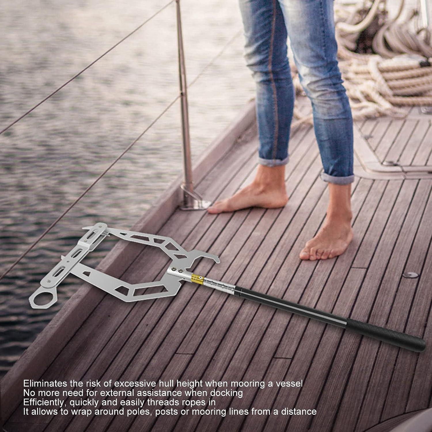 Stainless Steel Boat Mooring Rope Dock Hook with Telescopic Rod - Ship ...