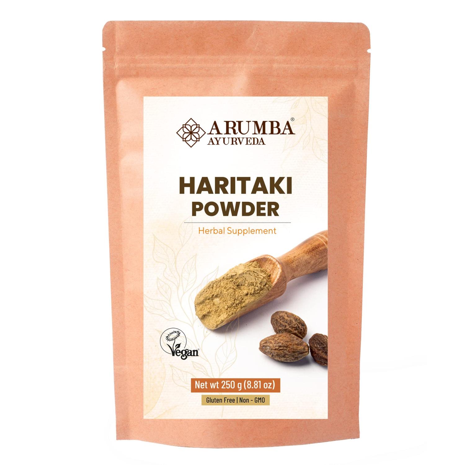 Arumba Ayurveda Haritaki Powder 250g - Organic Harad Powder for ...