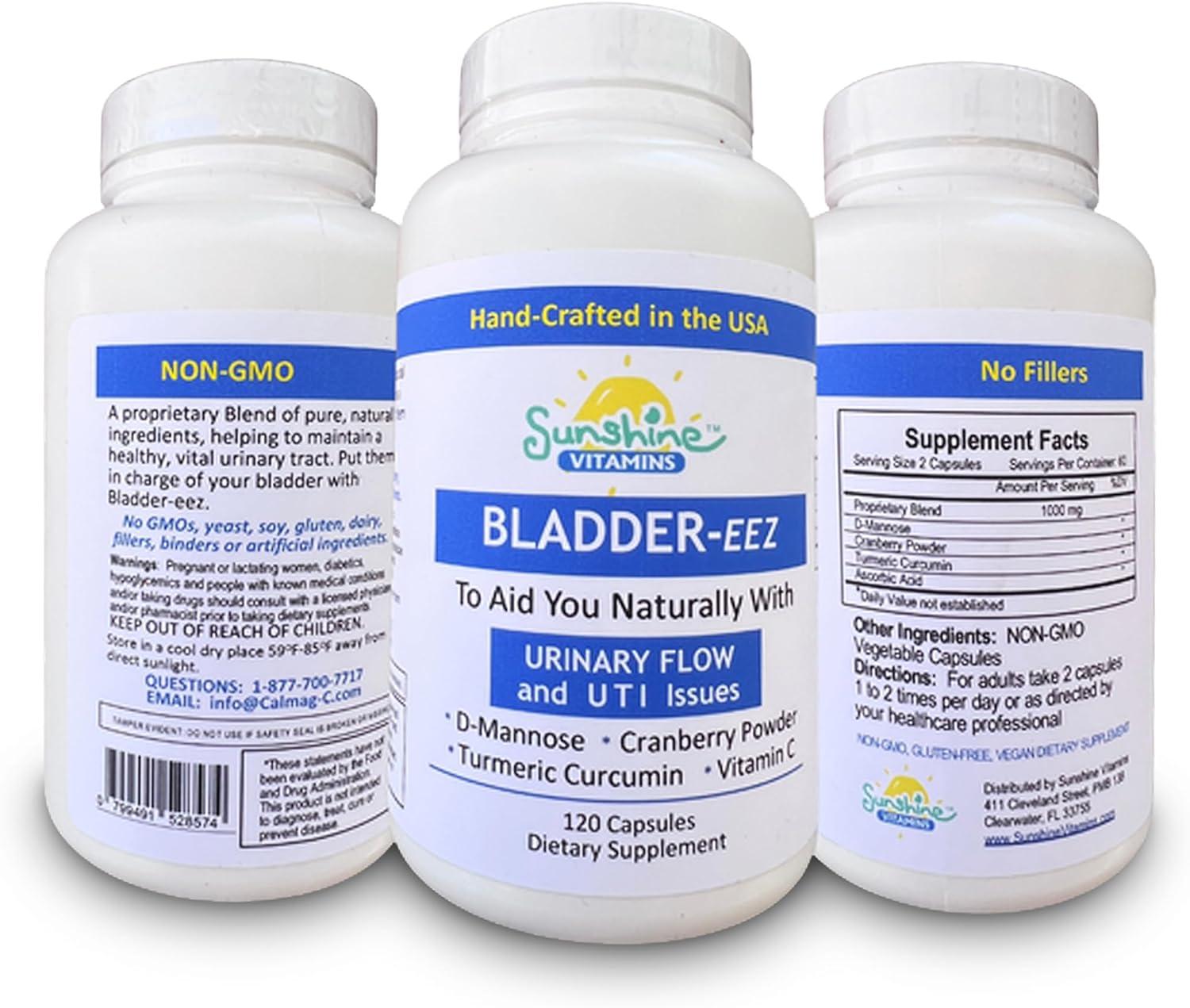 Bladder-EEZ UTI Relief with Sunshine Vitamins D-Mannose - All-Natural ...