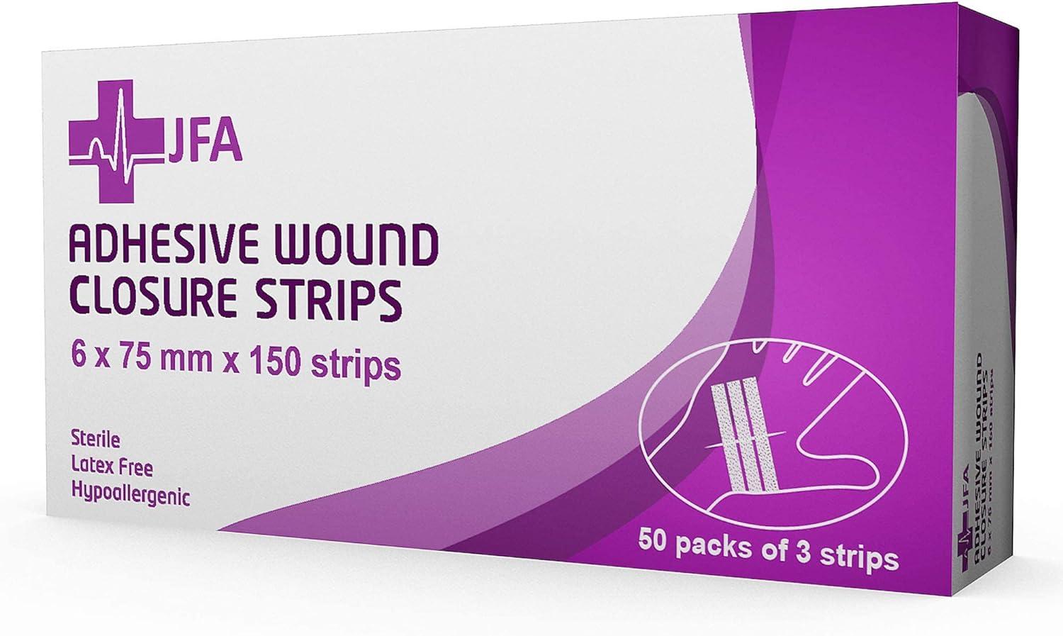 JFA Medical Set of 150 Wound Closure Strips - Staple Plasters & Suture ...