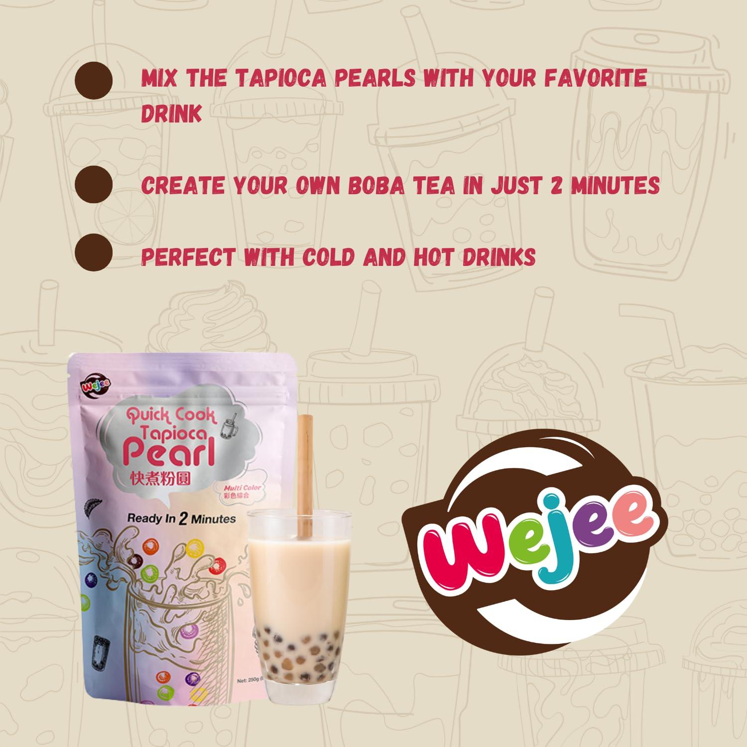 WEJEE Quick Cooking Tapioca Pearls - 250g Colorful 1-Pack for ...