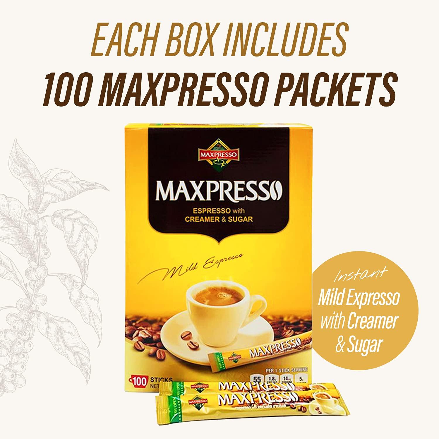 Maxpresso 3-in-1 Korean Instant Coffee Mix Packets - 100 Sticks, Single Serve, 100 Count | Buy ...