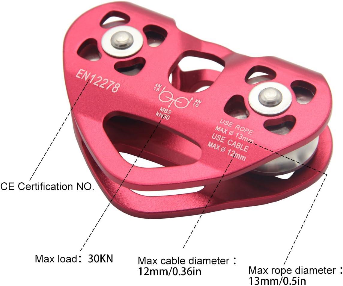 Latinaric Double Rope Pulley - Heart Shape Red Deflection Pulley for ...