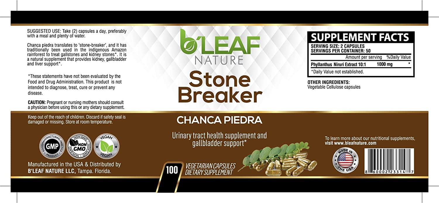 Stone Breaker Chanca Piedra Extract 1000mg - Urinary Tract ...