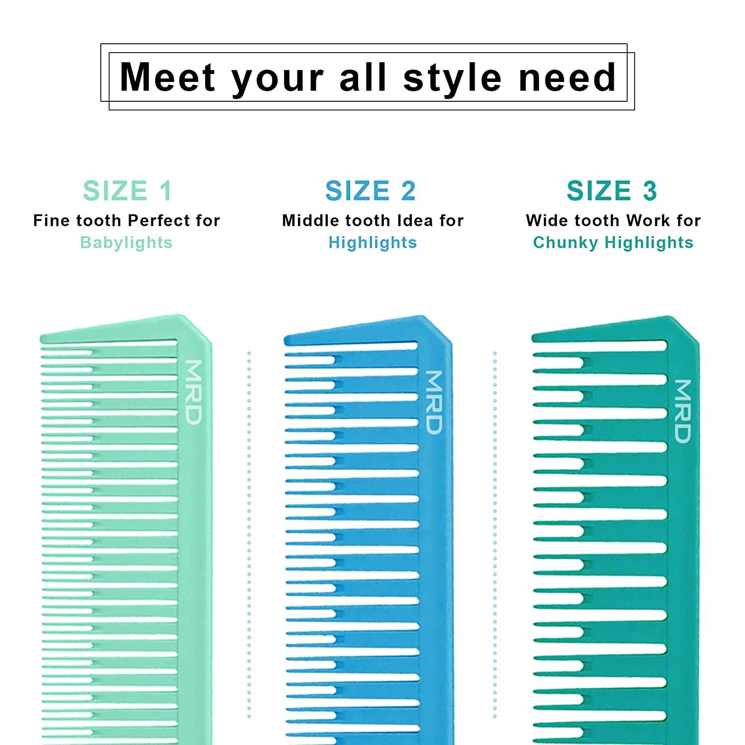 3 Sizes Premium Highlighting Comb Set - Professional Weaving Styling ...