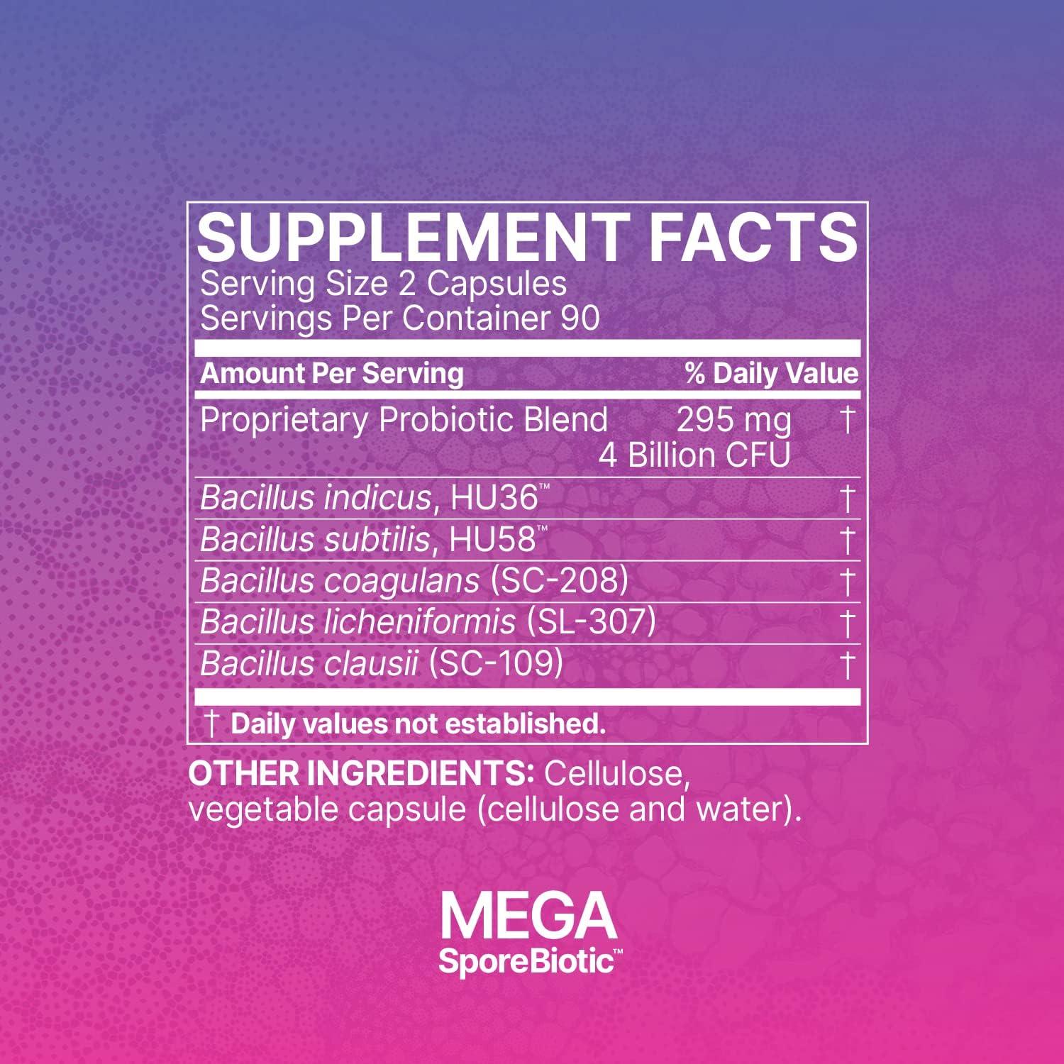 Microbiome Labs MegaSporeBiotic 180 Capsules - Spore-Based Probiotics ...