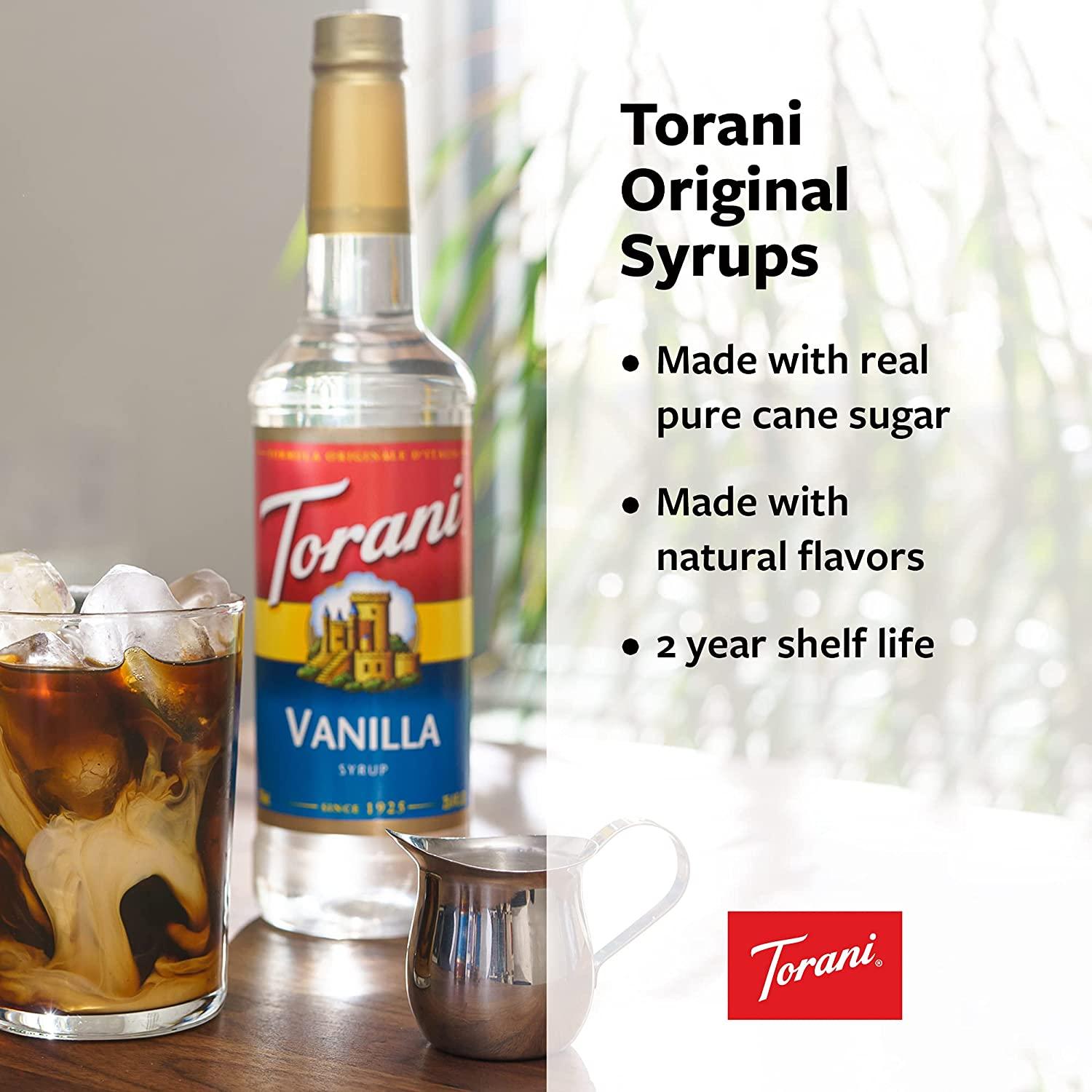 Torani Vanilla Syrup 25.4 fl oz (Pack of 4) - Premium Flavor Enhancer ...