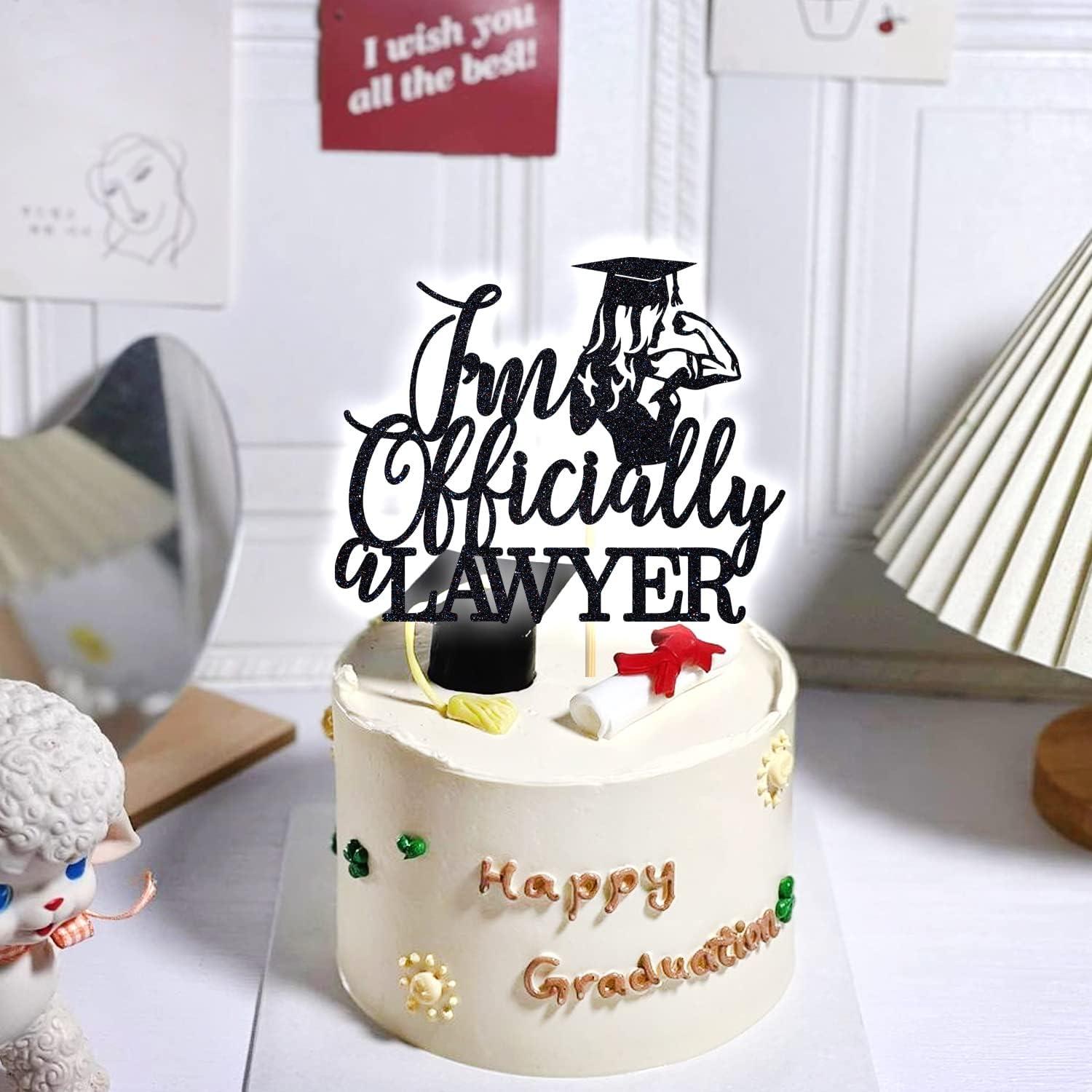 I'm Officially Lawyer Cake Topper Congrats Lawyer/Born to Argue Law ...