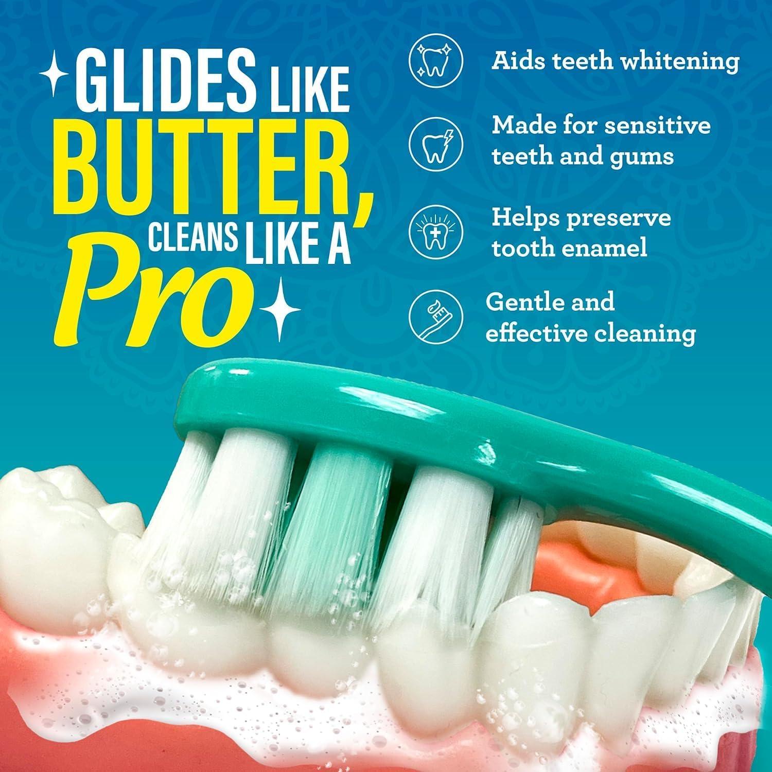 GuruNanda Butter On Gums Ultra Soft Toothbrush - 6 Pack Assorted Colors ...