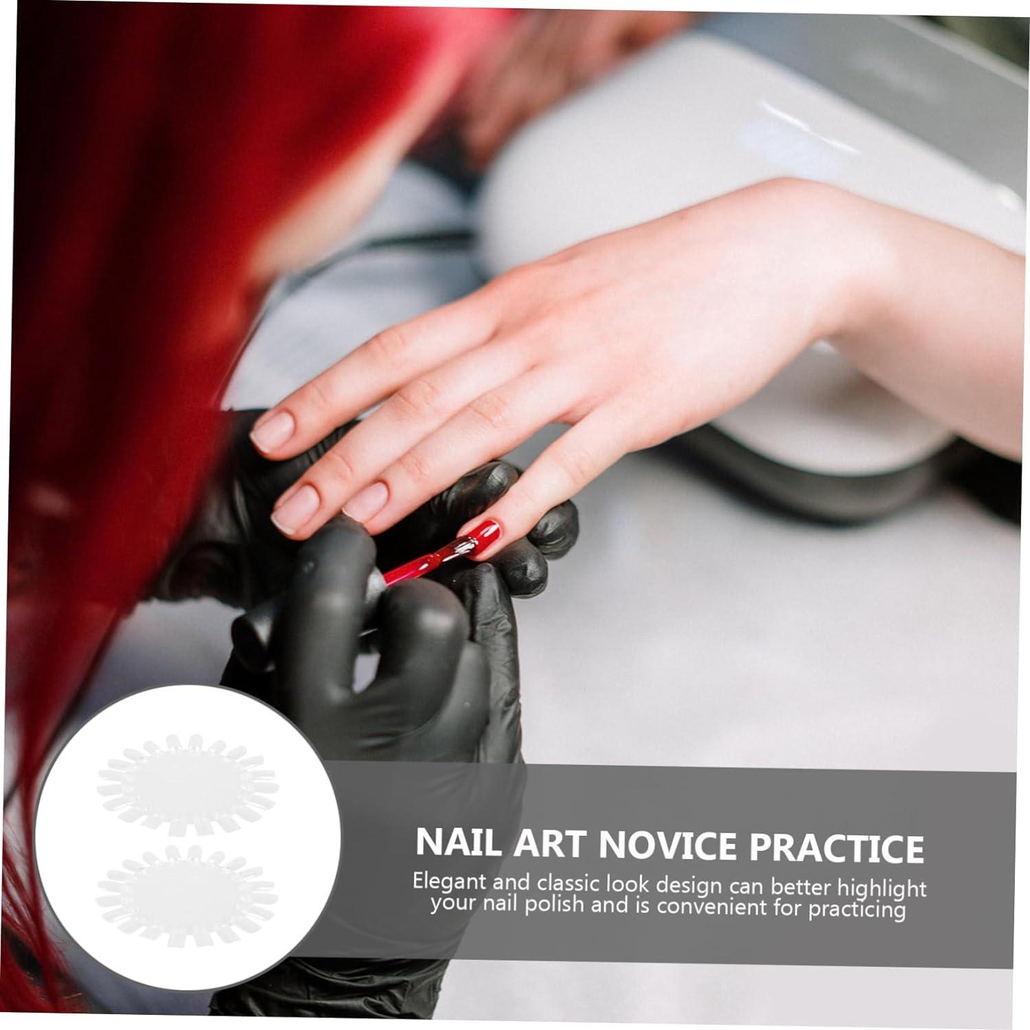 POPETPOP 2 Sets Nail Color Card Nail Polish Color Chart Nail Sample ...