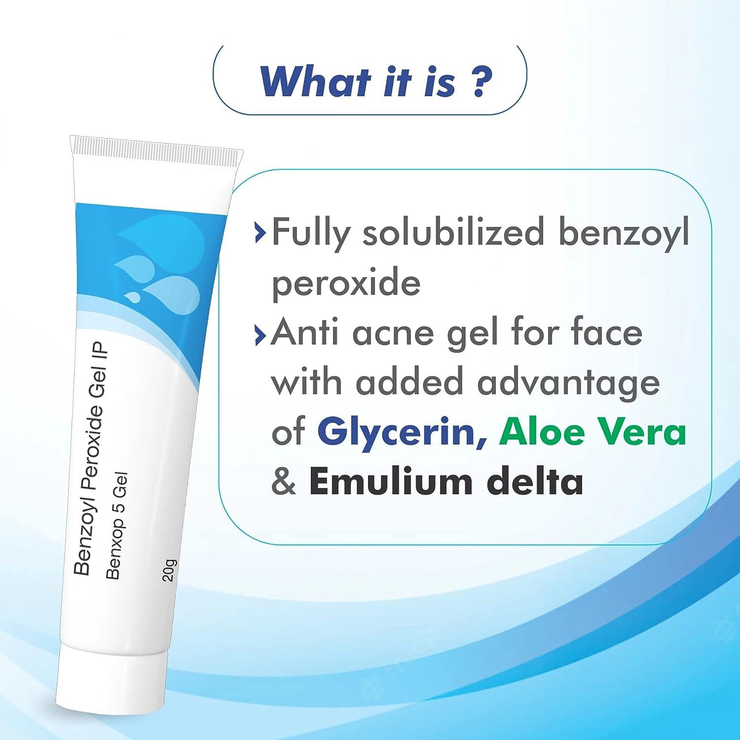 Salve Benxop Benzoyl Peroxide 5% Pimples Cream 20gm (0.70 Fl Oz)