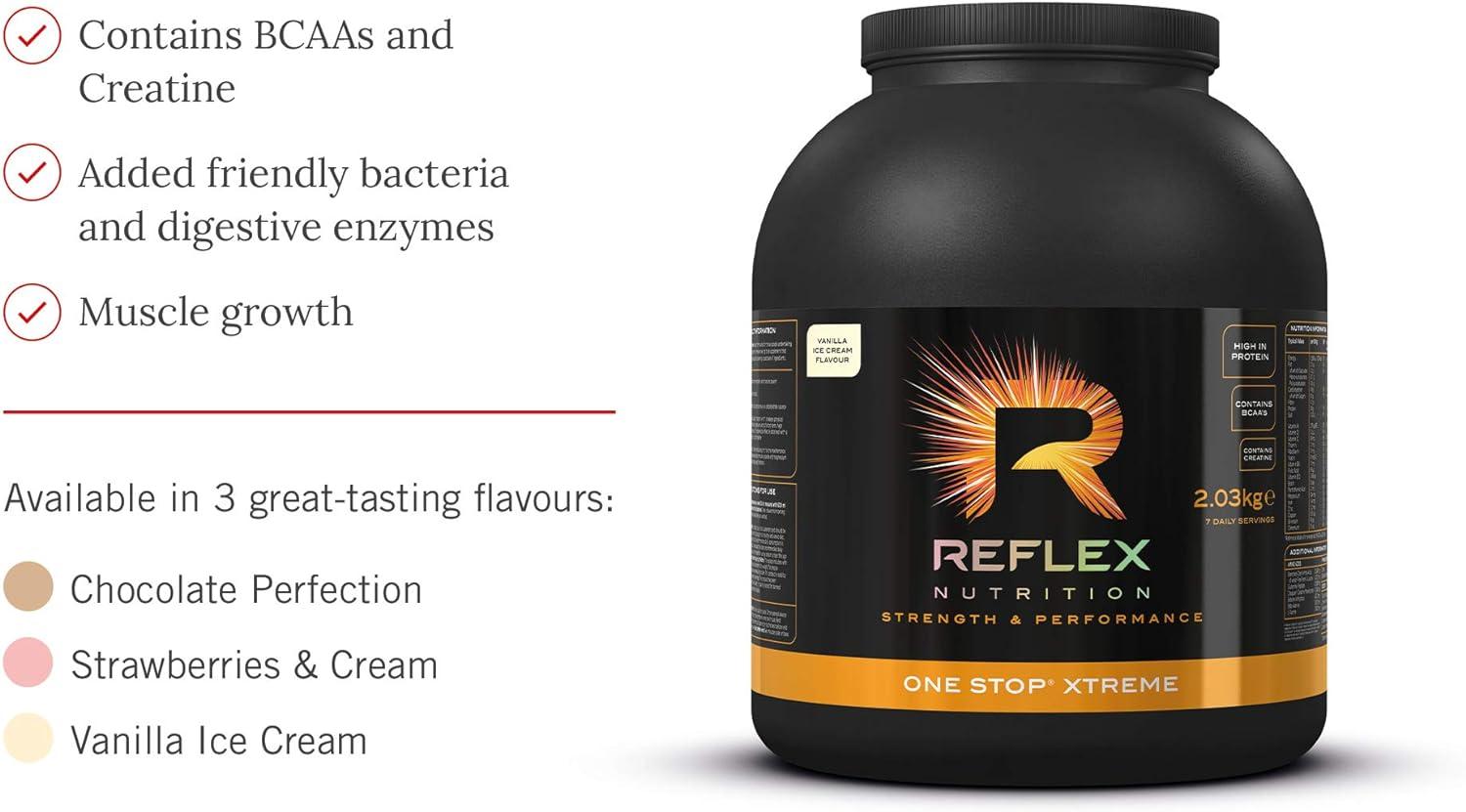 Reflex Nutrition One Stop Xtreme Vanilla Ice Cream Protein Powder - 55g ...