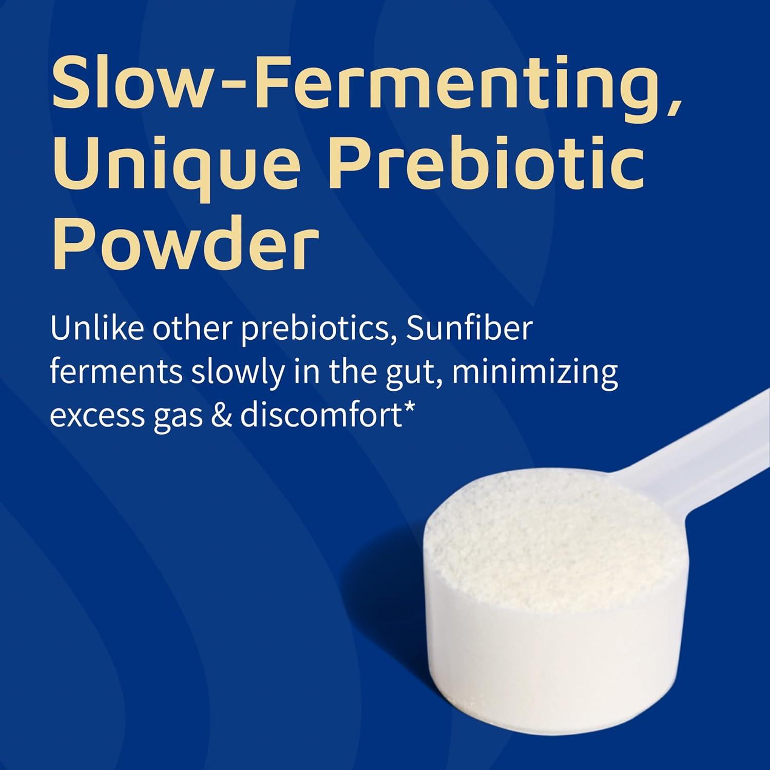 SunFiber Soluble Prebiotic Fiber with Guar Gum - 30 Servings (7.4 oz ...