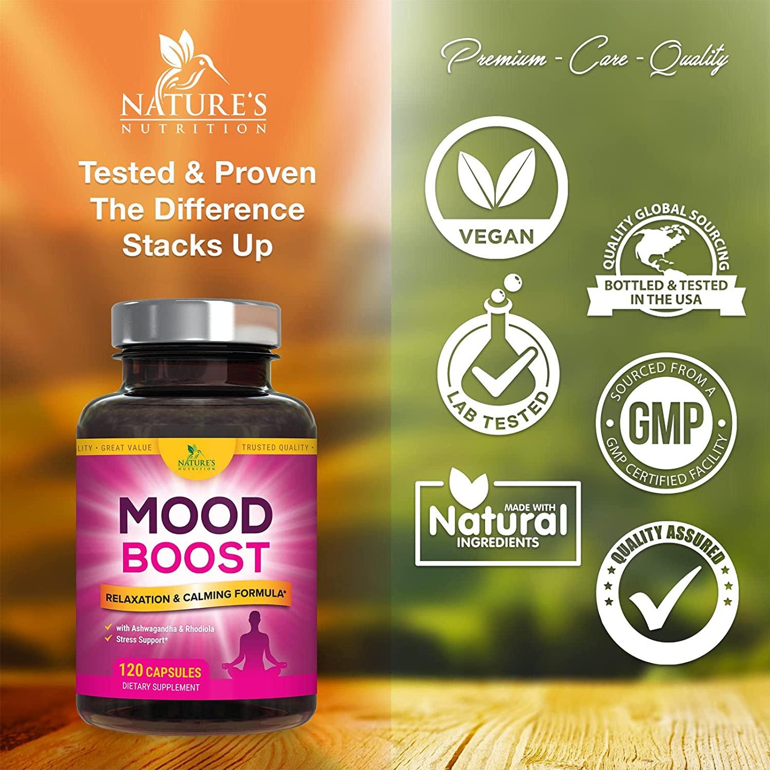 Calm Support Supplement - 1000mg Herbal Formula with Ashwagandha, L ...