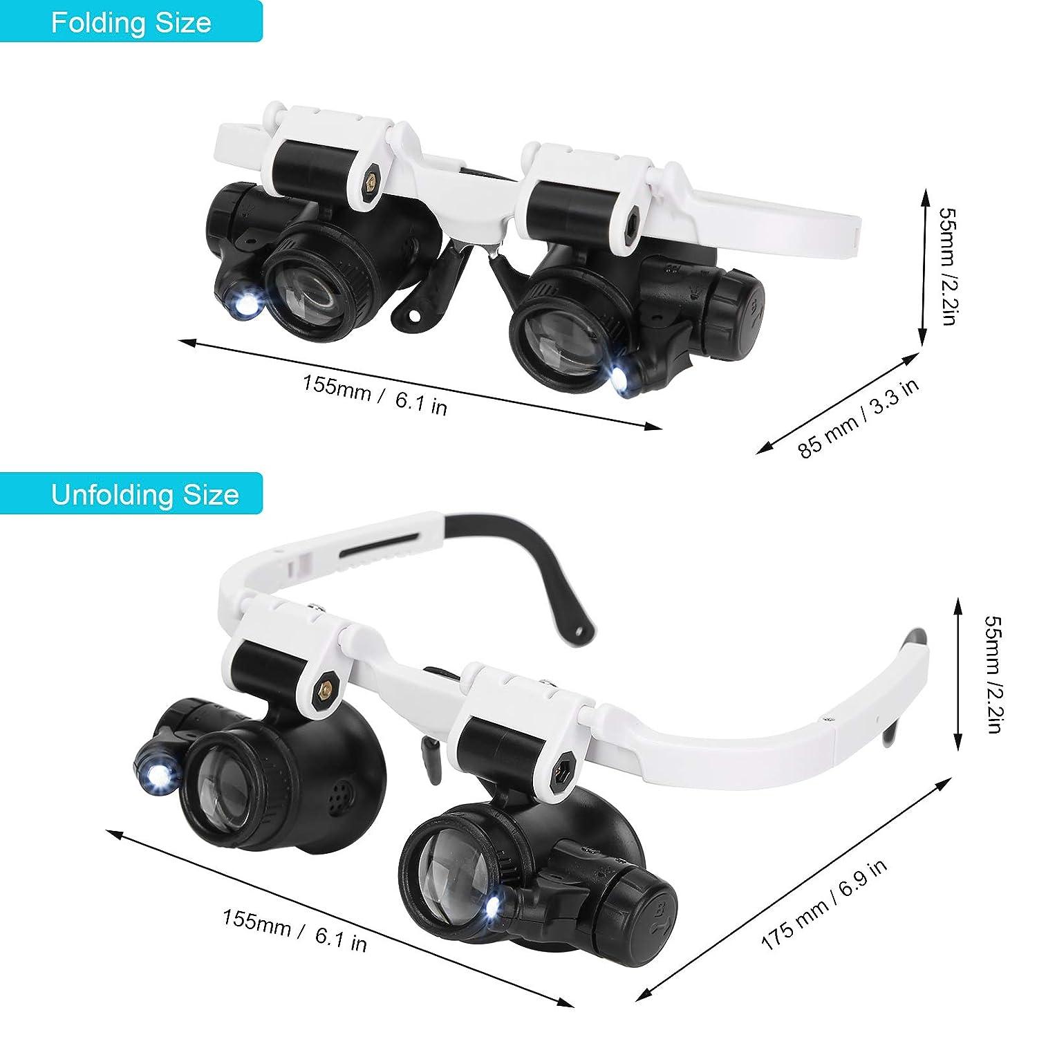 Headband Head Magnifying Glass Reading Head Loupe Glasses Magnifier ...
