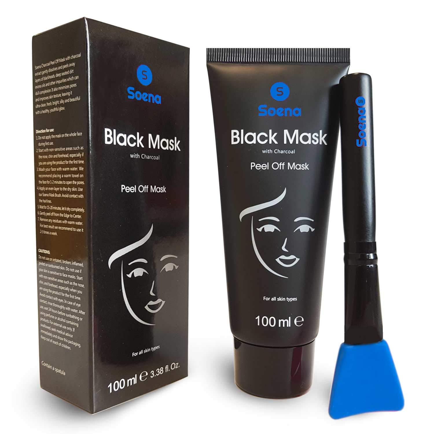 Buy Soena for Men Black Mask 100ml - XXL Activated Charcoal Peel-Off ...
