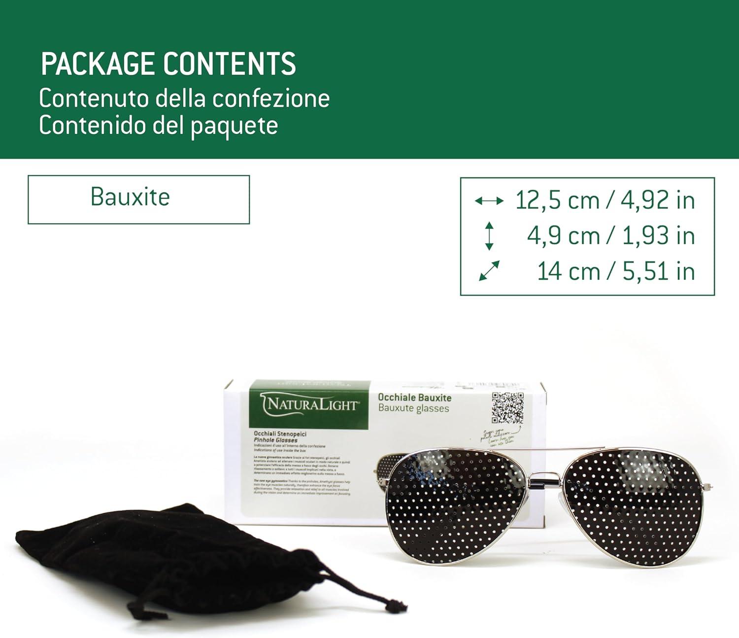 Naturalight Pinhole Glasses for Eye Training - Model Bauxite Bifocal ...