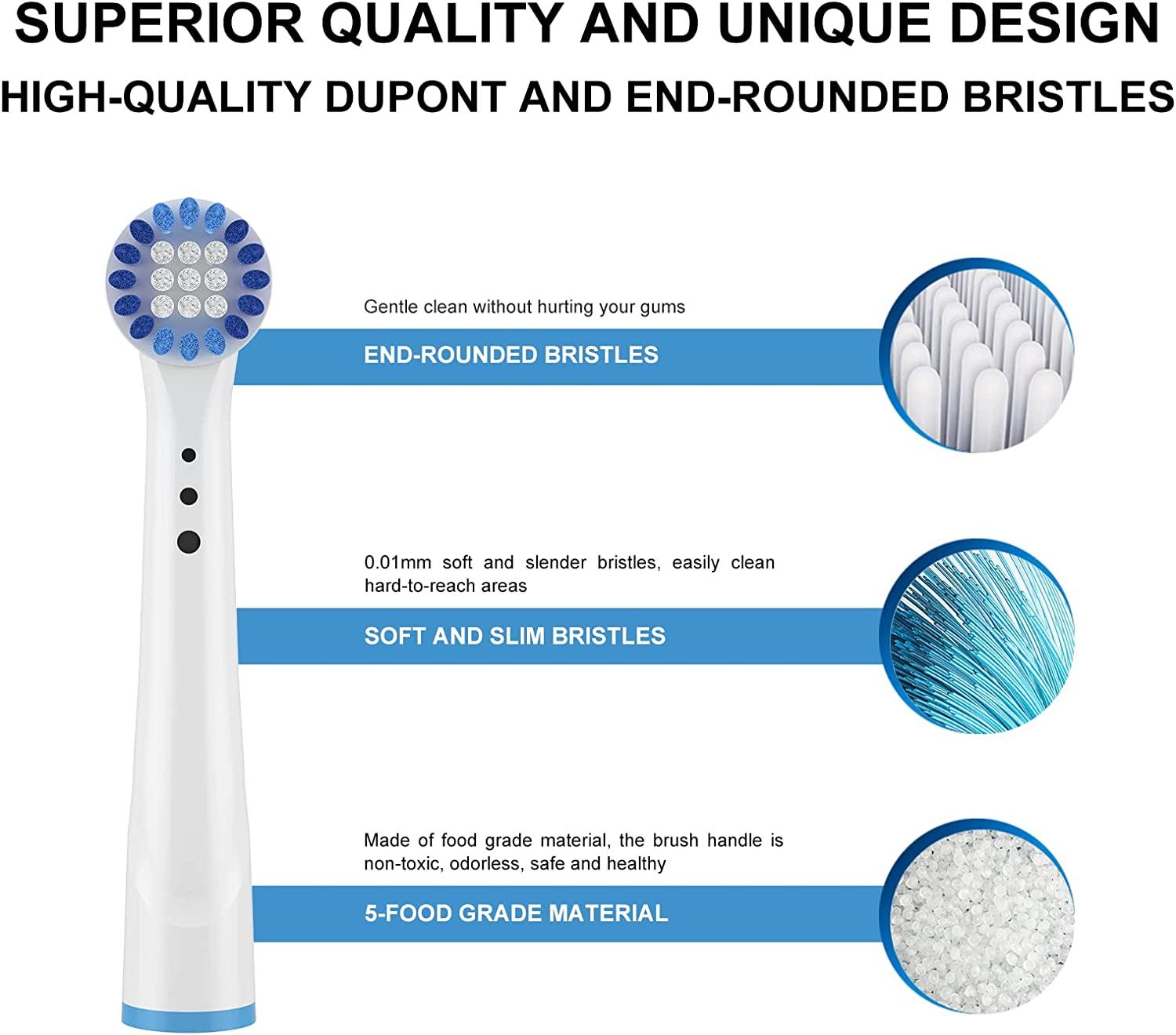 SetSail Toothbrush Heads for Oral B - 10 Pack Electric Toothbrush ...