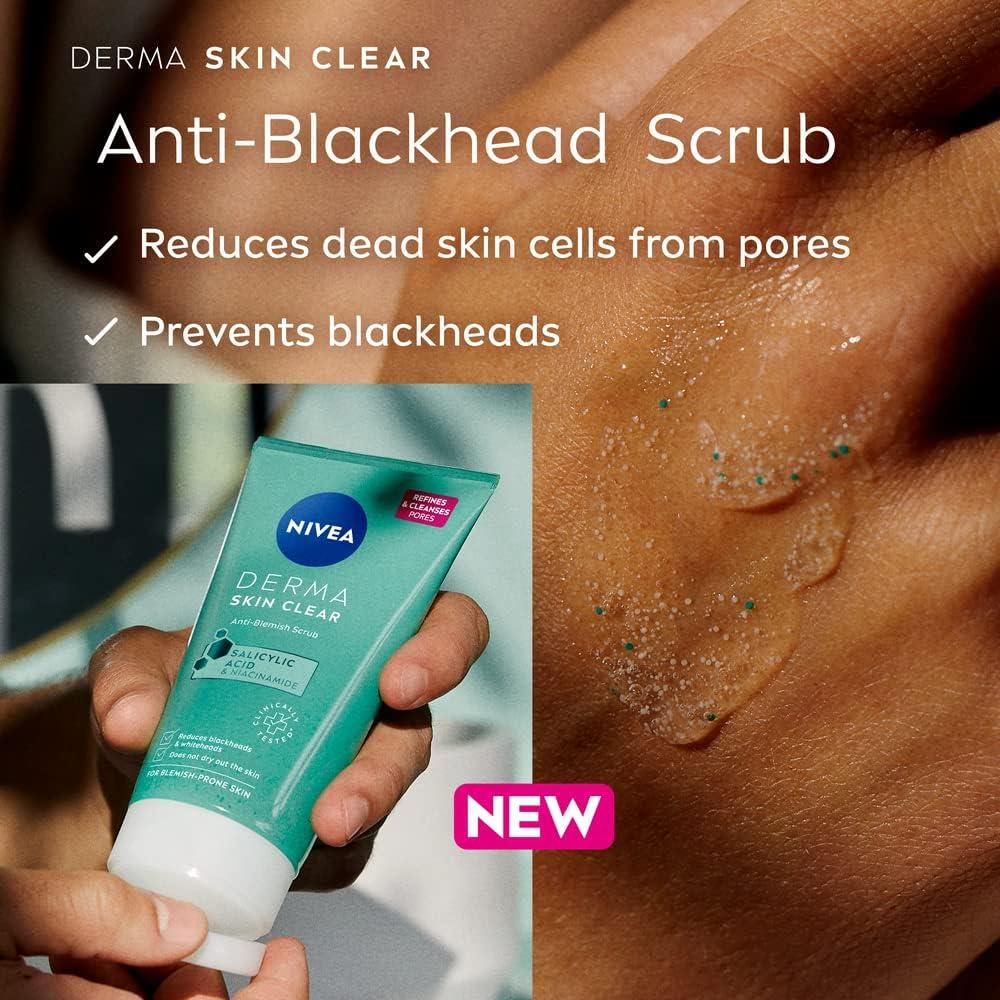 NIVEA Derma Skin Clear Scrub 150ml - Exfoliating Face Scrub with ...