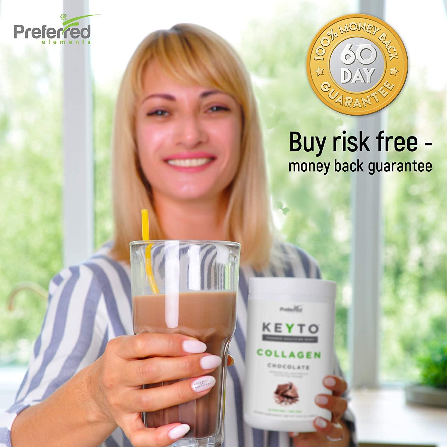 Keyto Keto Collagen Protein Powder with MCT Oil | Grass Fed Hydrolyzed ...