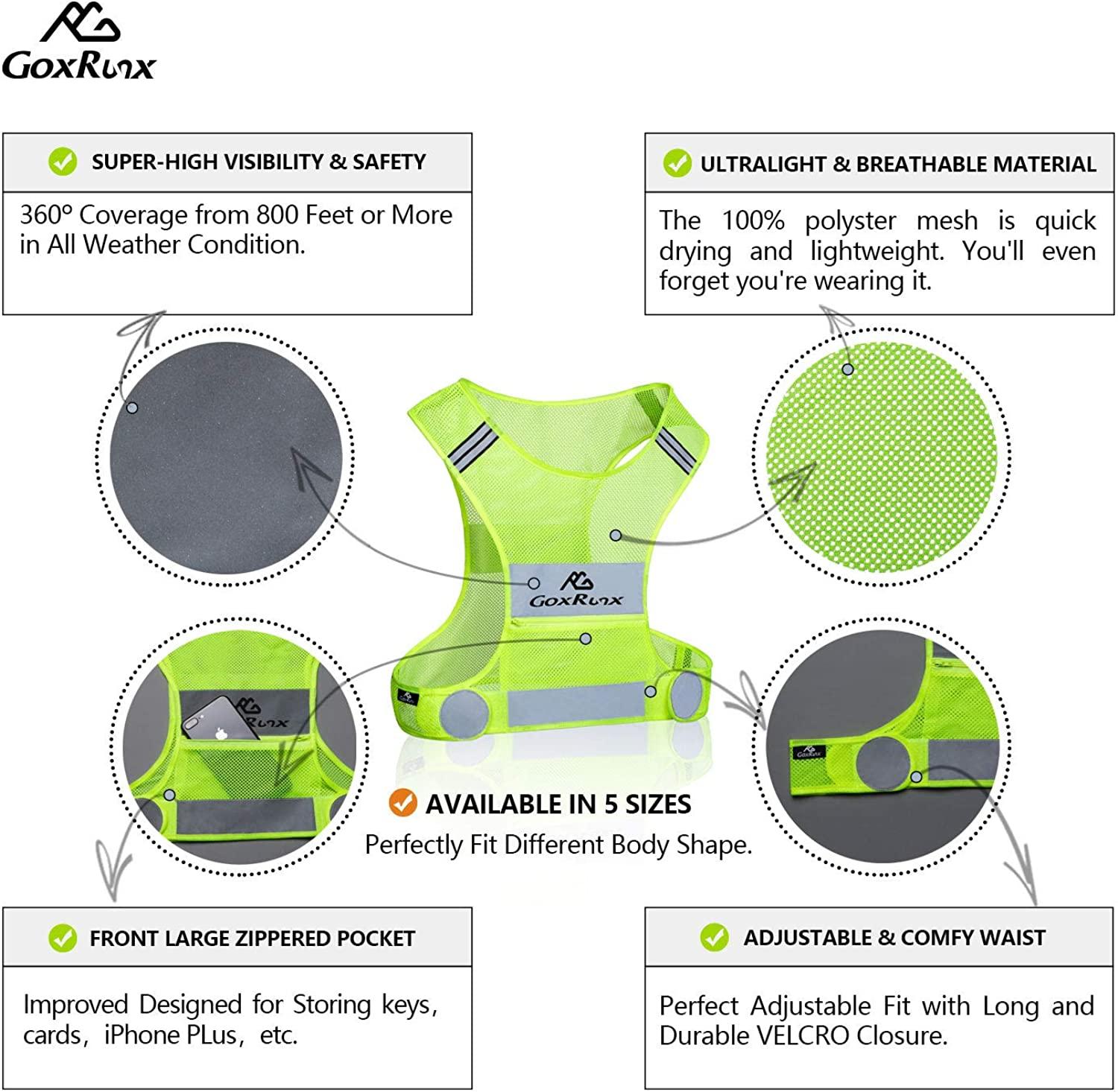 GoxRunx Reflective Vest Running Gear | Lightweight Safety Vests with ...