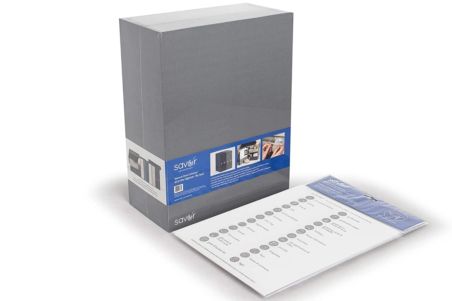 Savor Vault Baby Keepsake Box | Slate Gray | Customizable Newborn ...