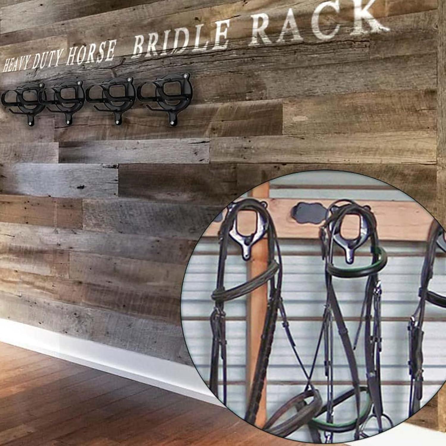 HDYEGIOU 6 Counts Horse Bridle Rack Bridle Bracket Bridle Hooks Metal ...