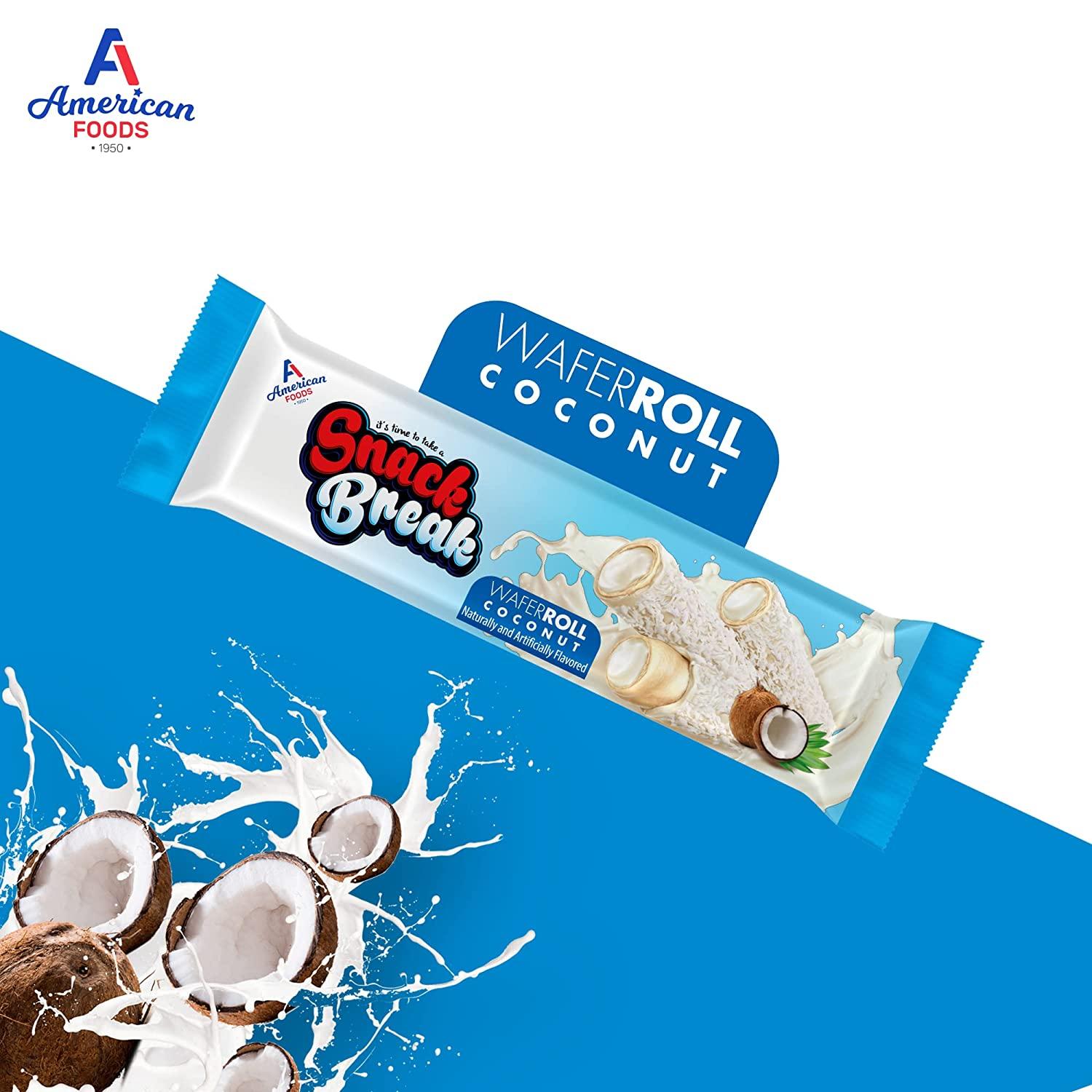 Coconut Rolled Wafer Snacks with Creamy Filling | Individually Wrapped ...