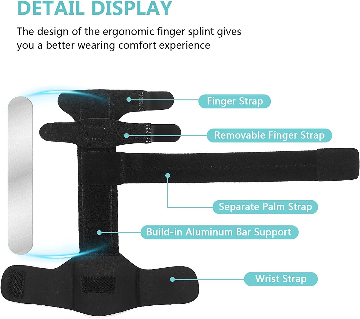 Adjustable Two Finger Splint for Trigger Finger Relief - Full Hand and ...